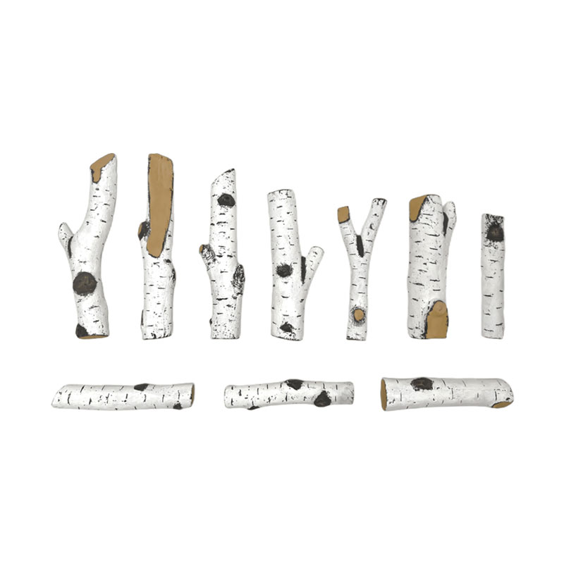 White Birch Fake Logs For Gas Fireplace- Ceramic Gas Logs Manufacturer ...