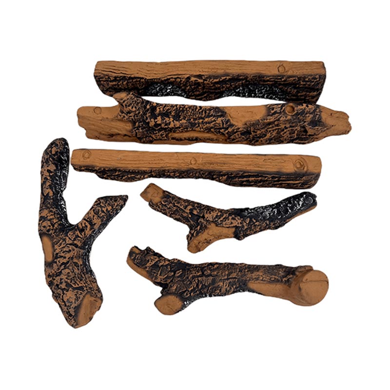 18 Inch Ceramic Fireplace Logs For Fire Pit- Ceramic Gas Logs ...