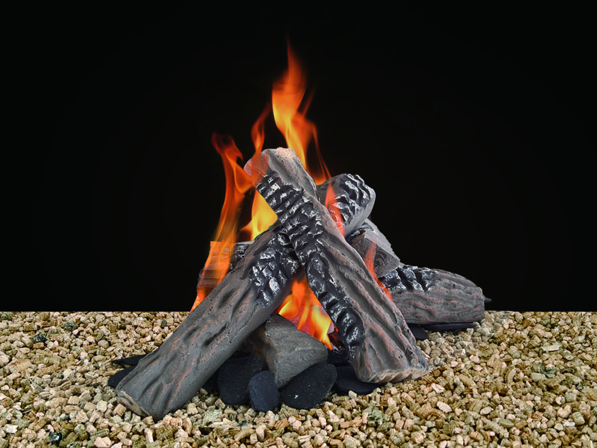 Fake Coal Flakes For Electric Fireplaces- Ceramic Gas Logs Manufacturer ...